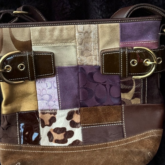 Coach | Bags | Coach Multicolor Patchwork Shoulder Bag | Poshmark